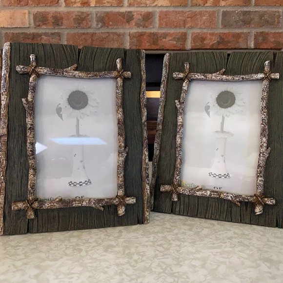 Accents | Tree Trunk 4 X 6 Picture Frames Set Of 2 By Pacific | Poshmark